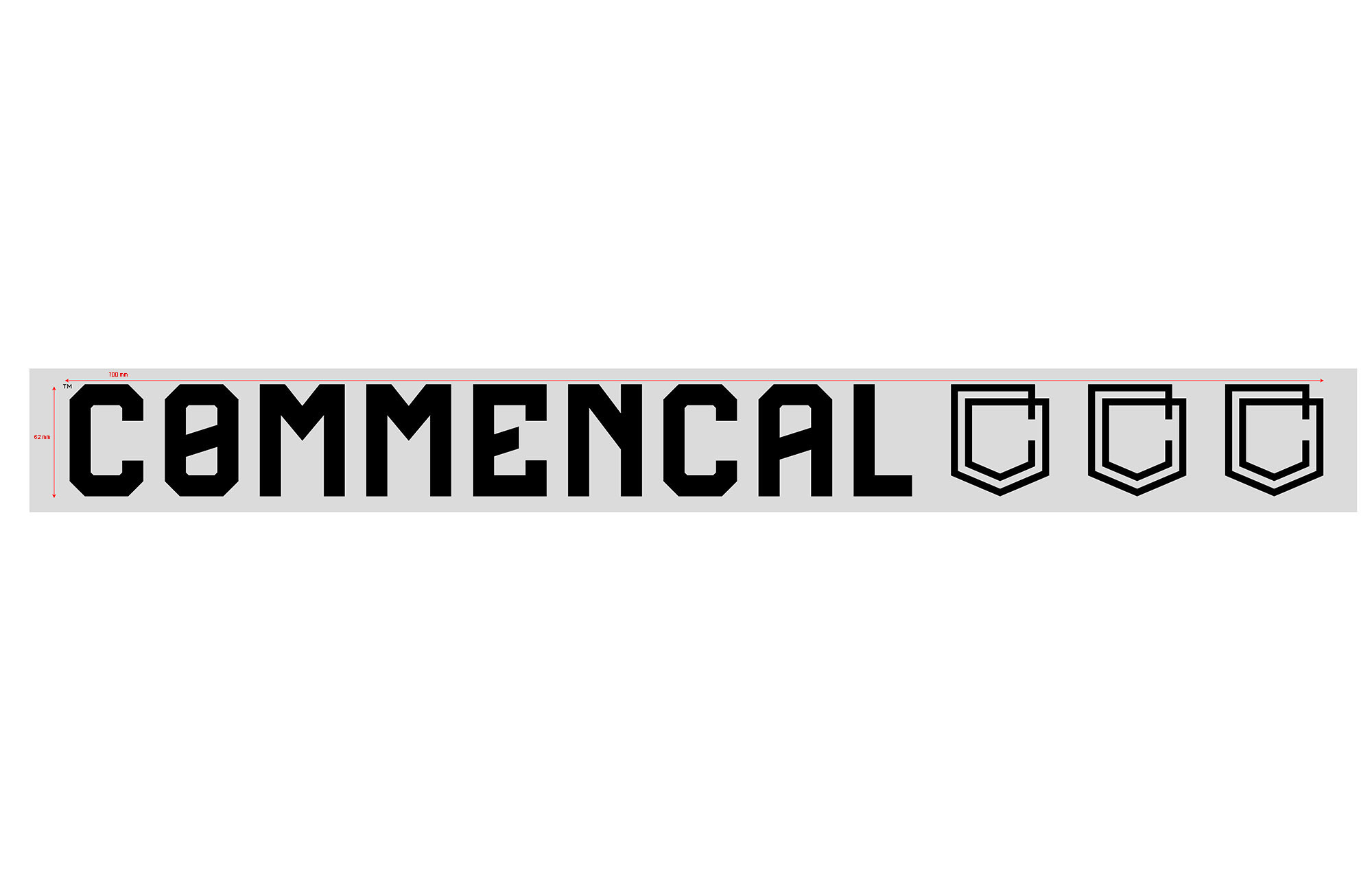 COMMENCAL | COMMENCAL WINDOW STICKER LARGE BLACK