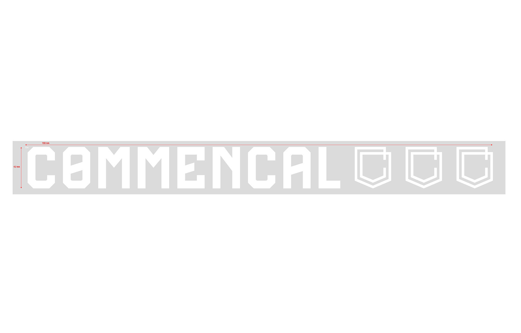 COMMENCAL | COMMENCAL TRADITIONAL STICKER LARGE WHITE